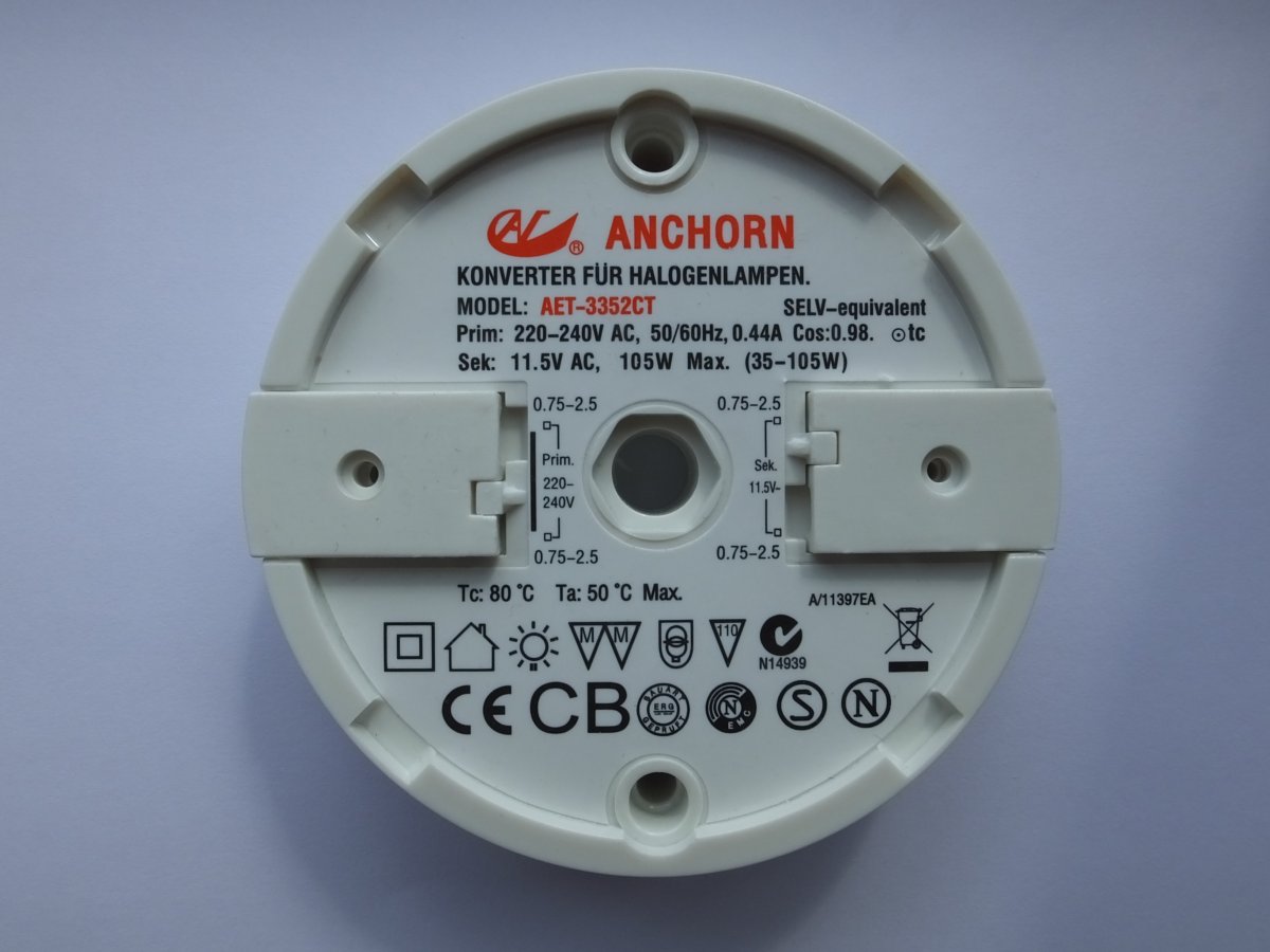 ANCHORN AET-3352CT 105w ELECTRONIC TRANSFORMER (DISCONTINUED) - SaveMyLight