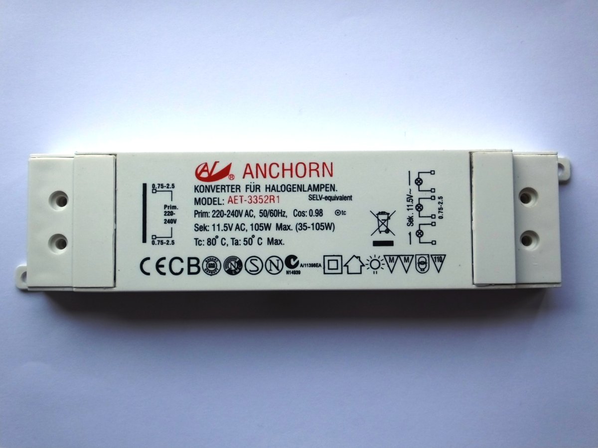 ANCHORN AET-3352R1 105w ELECTRONIC TRANSFORMER (DISCONTINUED) - SaveMyLight