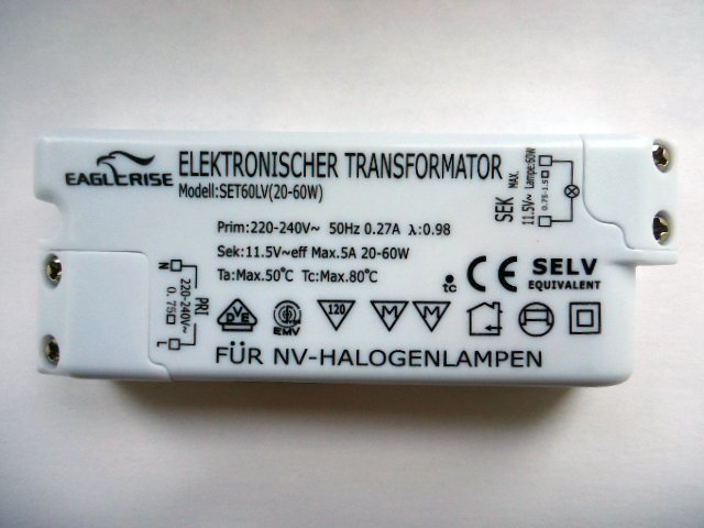 EAGLERISE SET60LV ELECTRONIC TRANSFORMER (DISCONTINUED) - SaveMyLight