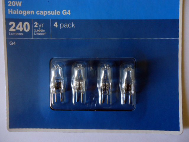 G4 20w 12v HALOGEN CAPSULE BULBS - SaveMyLight