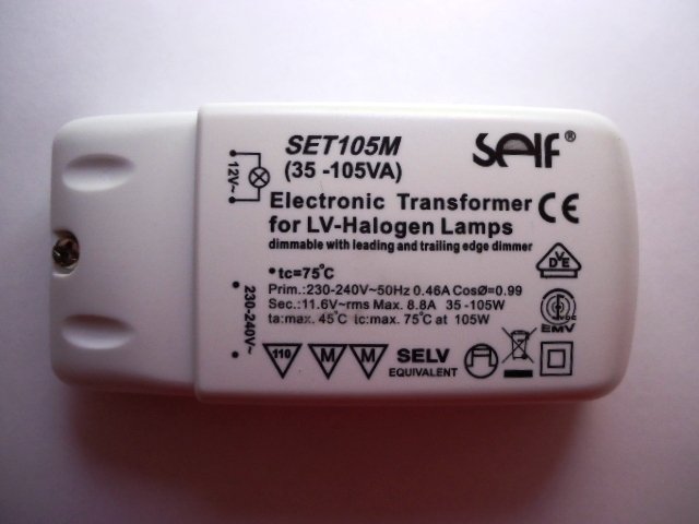 SELF SET105M ELECTRONIC TRANSFORMER (DISCONTINUED) - SaveMyLight
