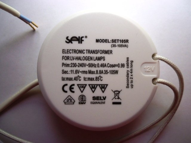 SELF SET105R ELECTRONIC TRANSFORMER (DISCONTINUED) - SaveMyLight