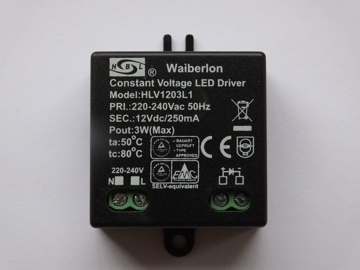 WAIBERLON HLV1203L1 CONSTANT VOLTAGE LED DRIVER - SaveMyLight