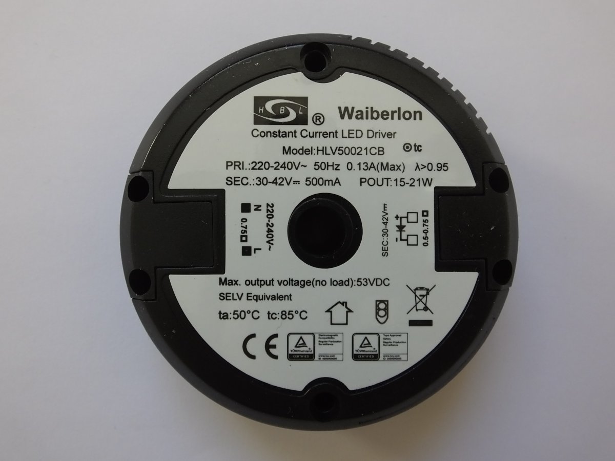WAIBERLON HLV50021CB CONSTANT CURRENT LED DRIVER - SaveMyLight