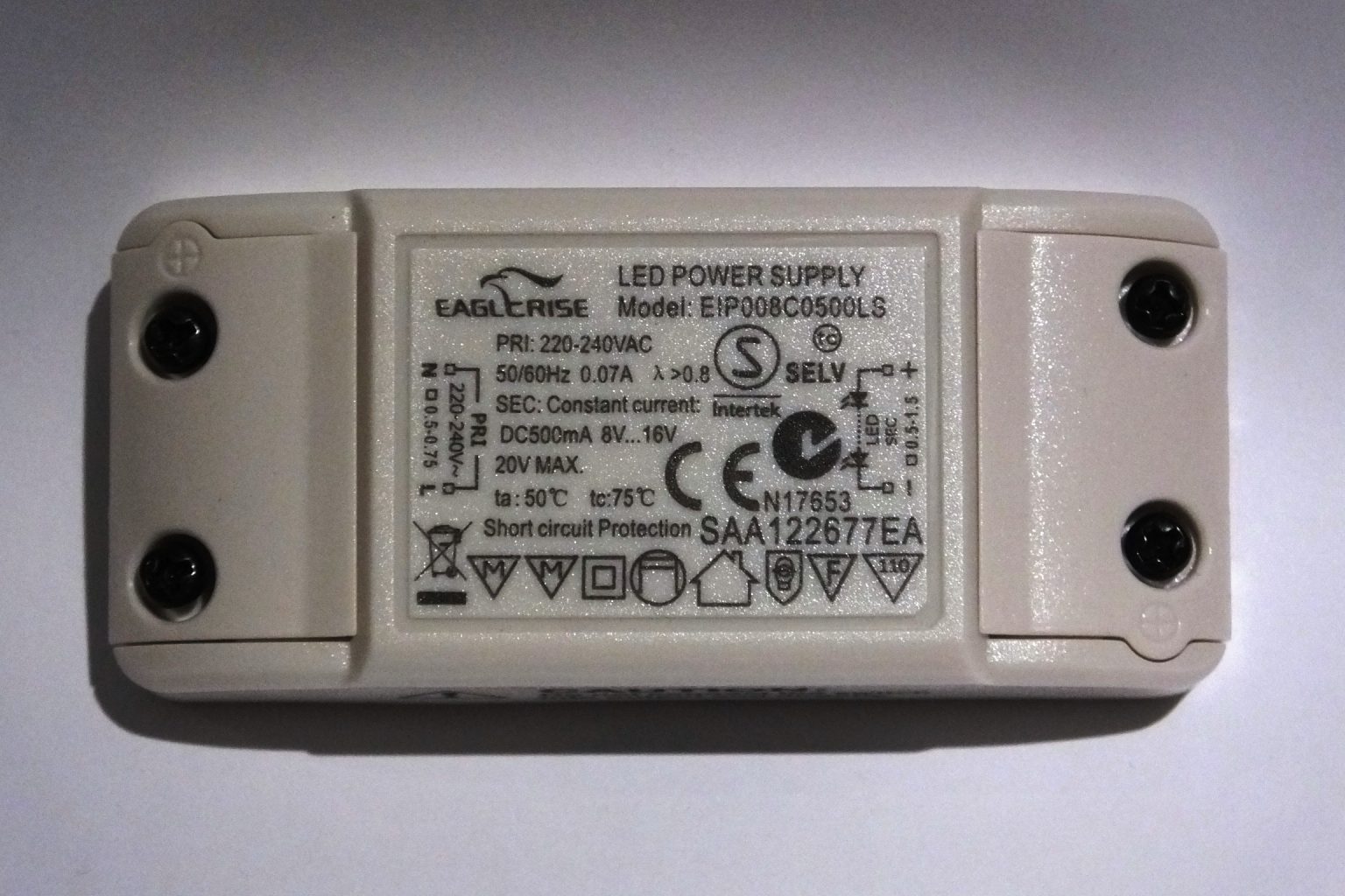EAGLERISE EIP008C0500LS LED DRIVER CONSTANT CURRENT - SaveMyLight