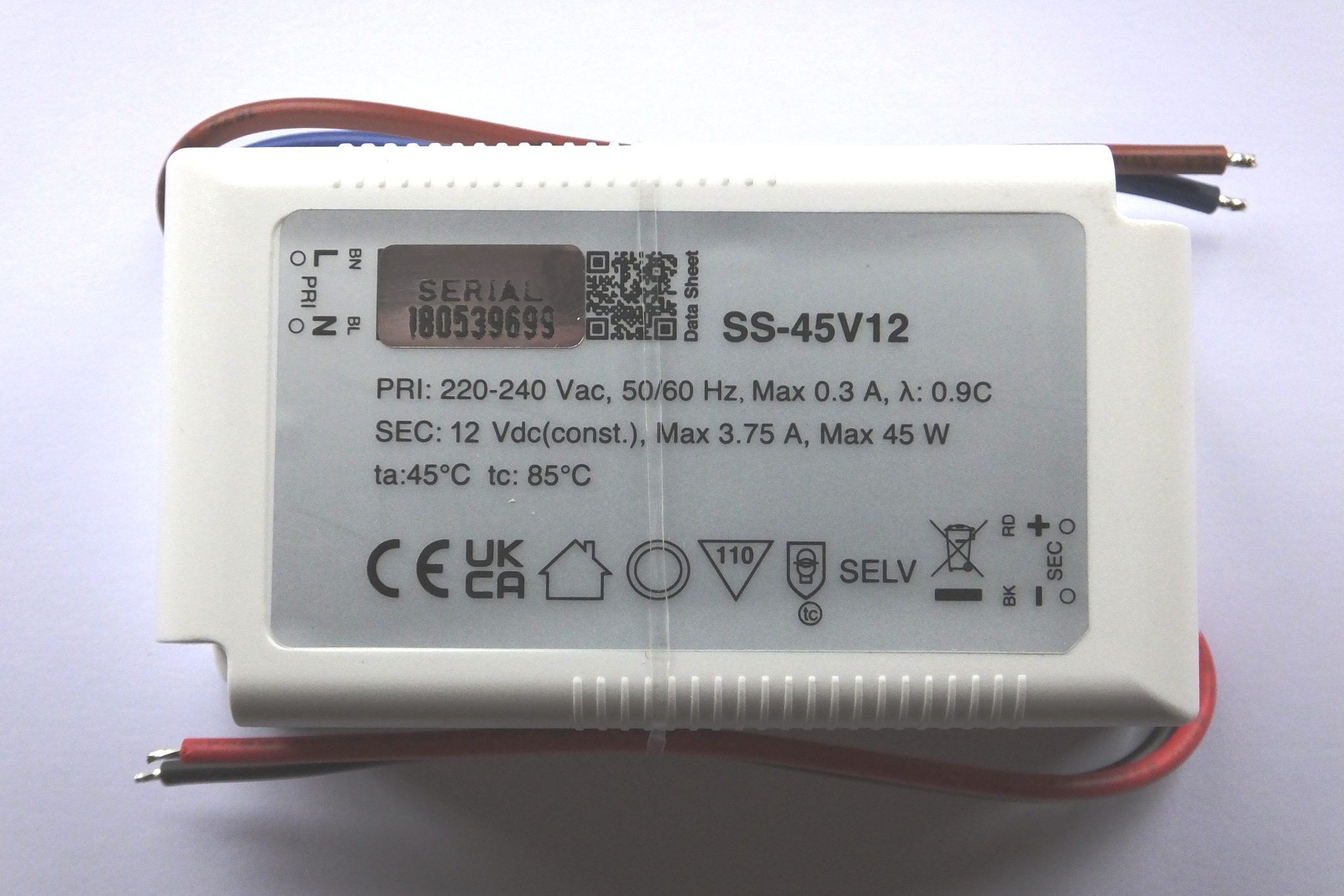 EAGLERISE SS-45V12 CONSTANT VOLTAGE LED DRIVER - SaveMyLight
