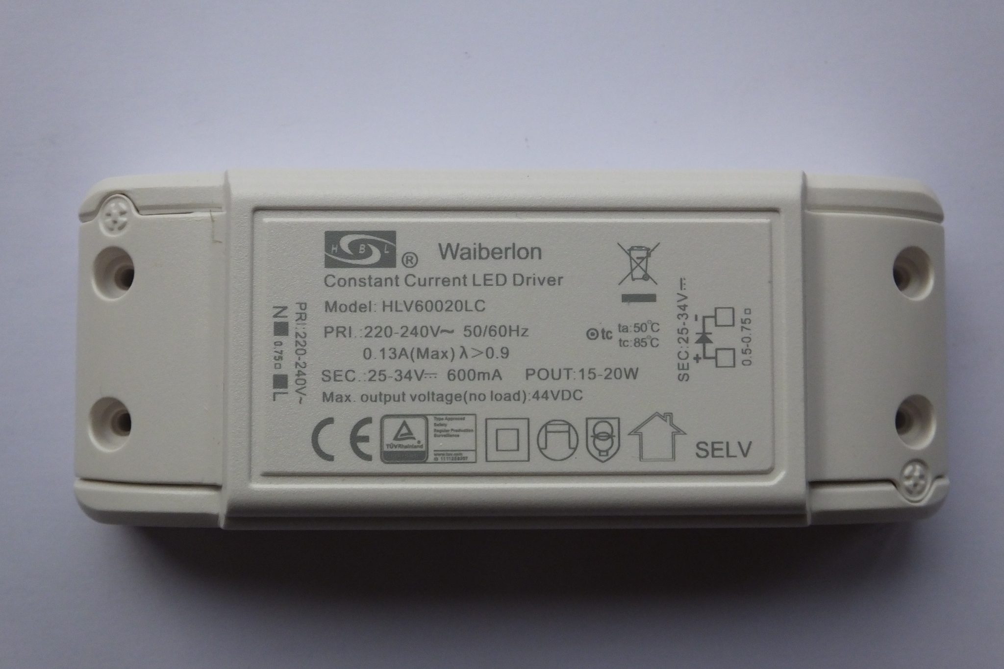 WAIBERLON HLV60020LC CONSTANT CURRENT LED DRIVER - SaveMyLight