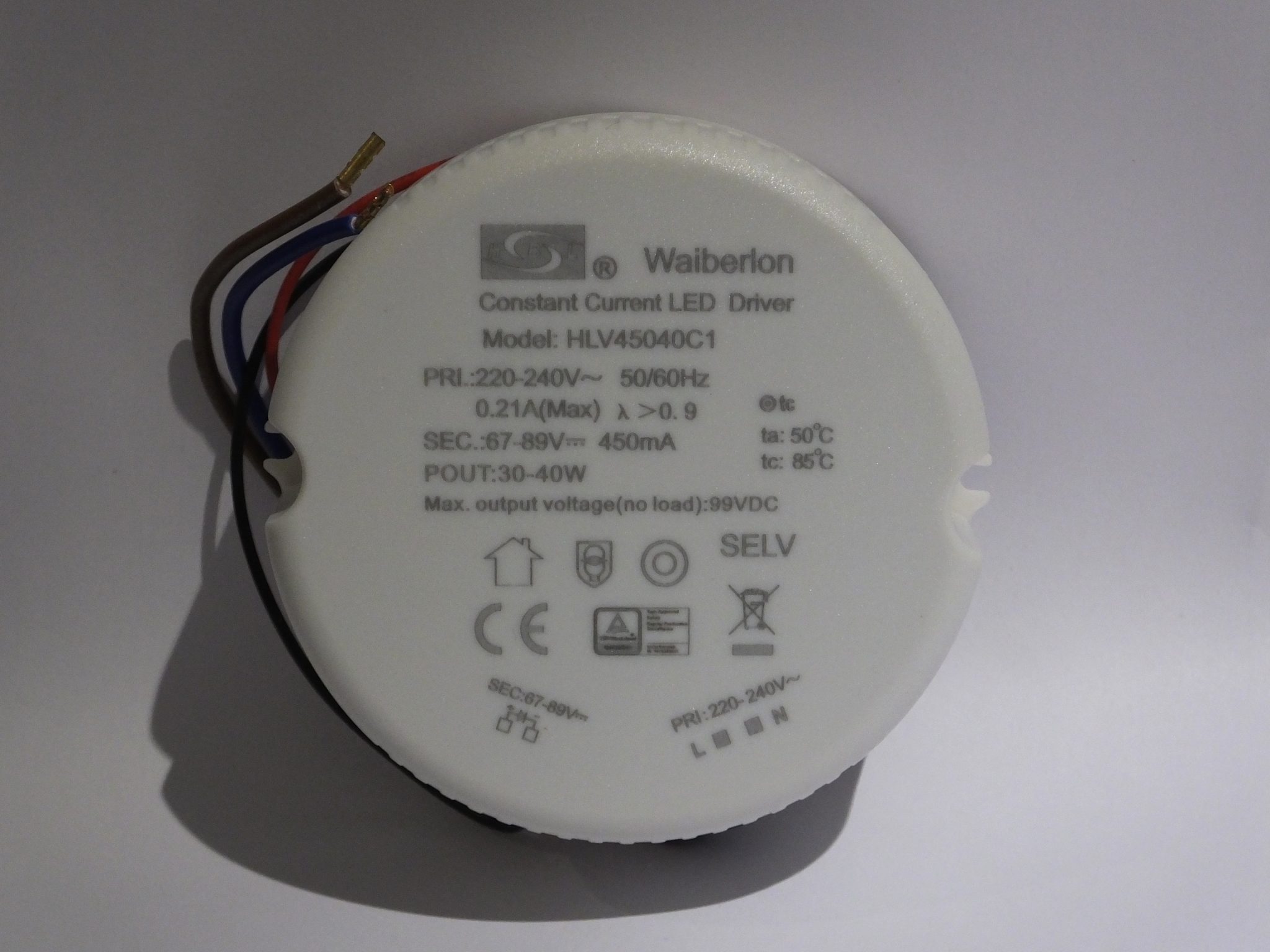 WAIBERLON HLV45040C1 CONSTANT CURRENT LED DRIVER - SaveMyLight