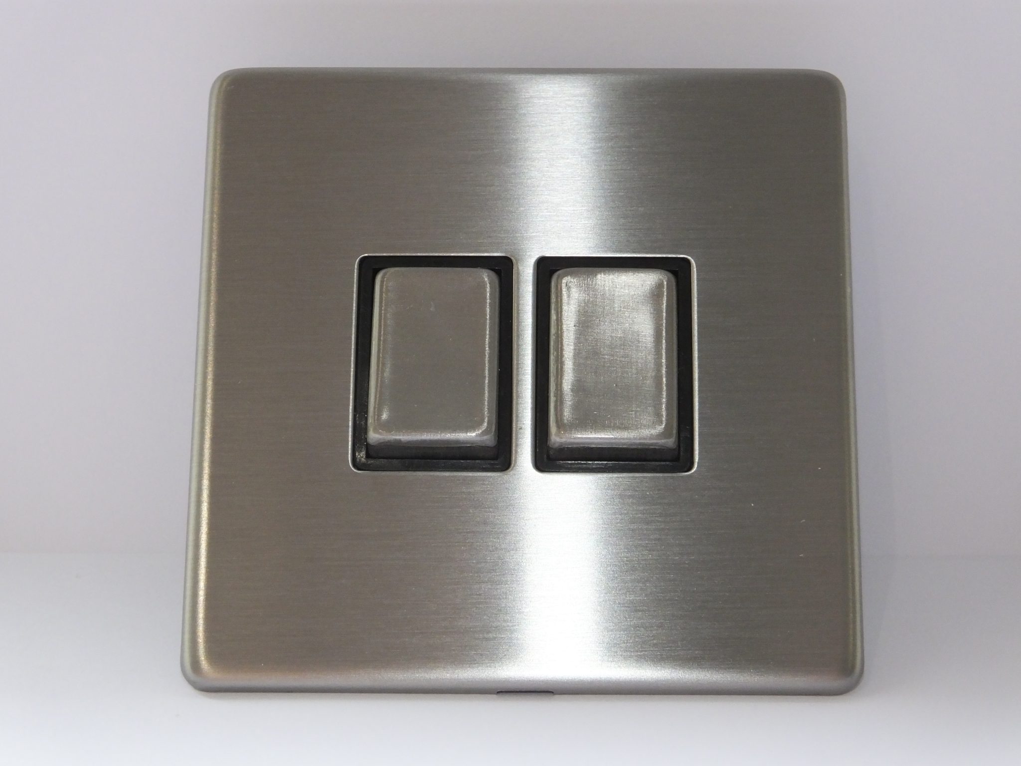 STAINLESS STEEL SCREWLESS TWIN LIGHT SWITCH - SaveMyLight