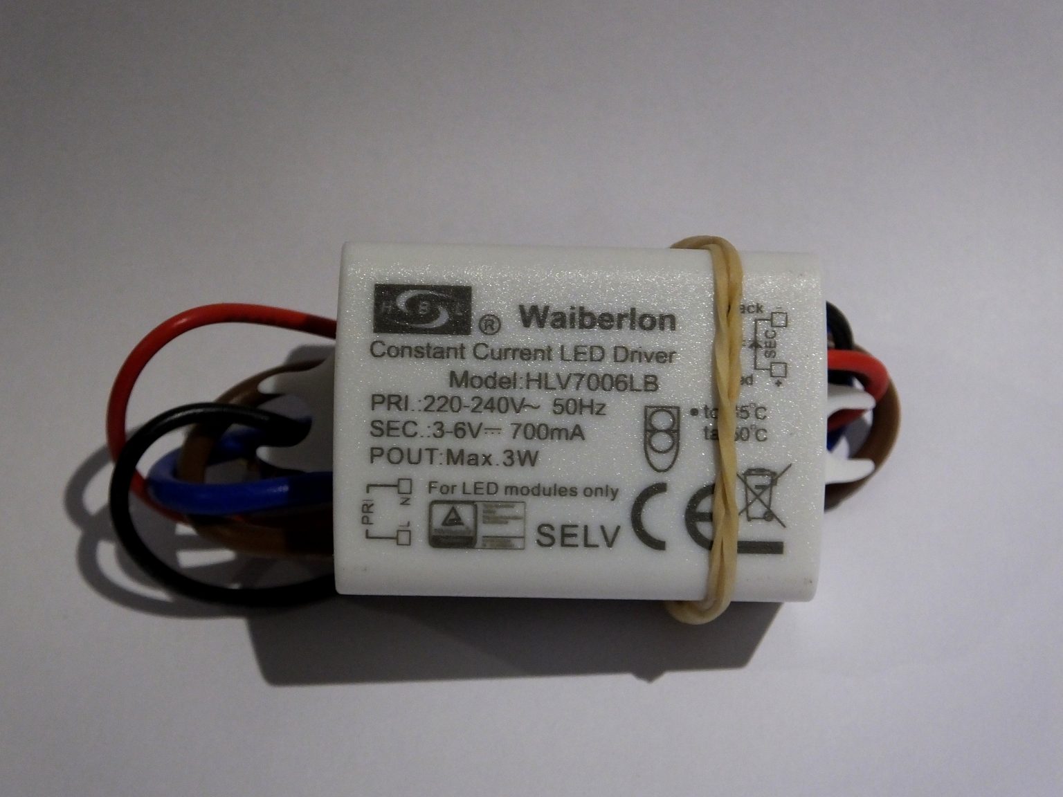 WAIBERLON HLV7006LB CONSTANT CURRENT LED DRIVER - SaveMyLight